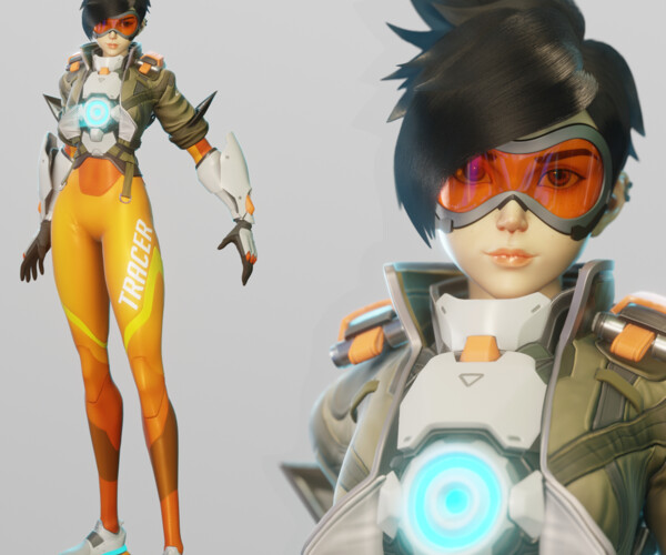 ArtStation - Tracer Character 3D model (*blend format) | Resources