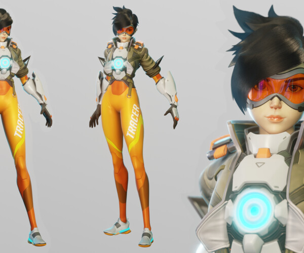 ArtStation - Tracer Character 3D model (*blend format) | Resources