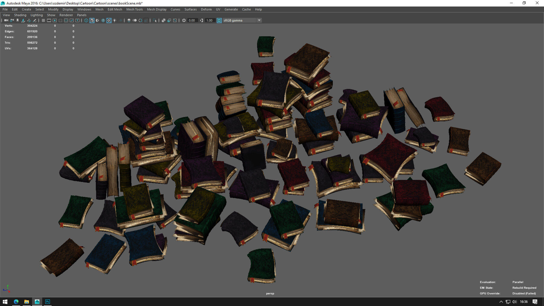 ArtStation - Cartoon Book Set Spell Book Scene for Animation and Game ...