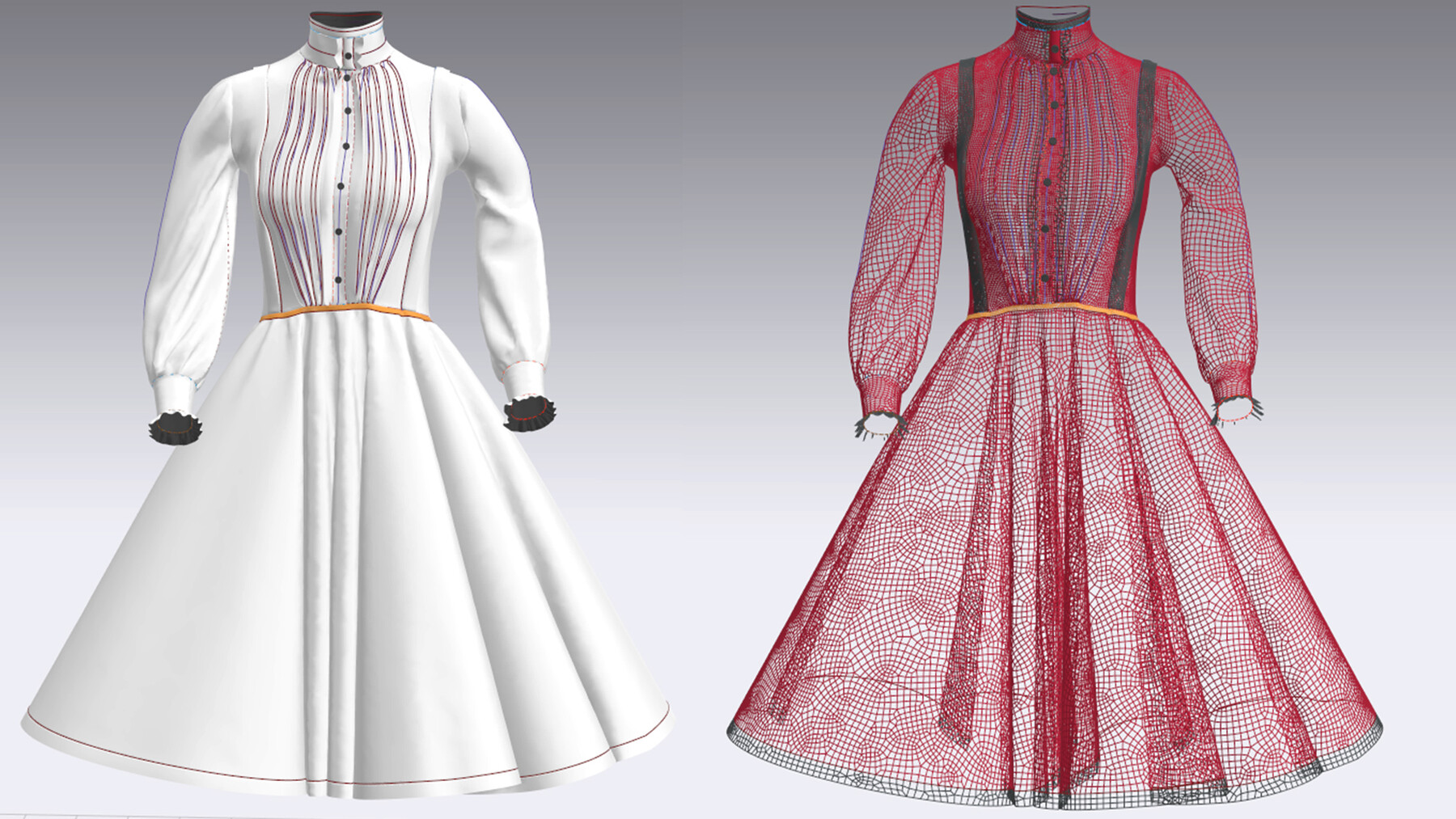 ArtStation - Victorian Dress 01 3D model | Resources