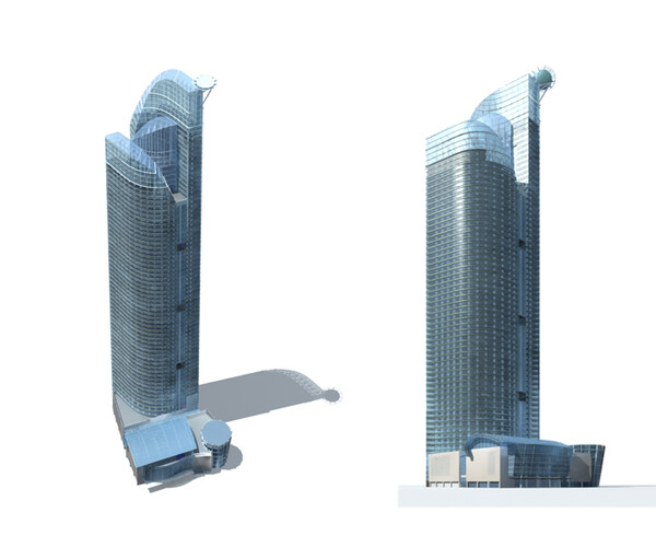 ArtStation - City office building avant-garde hotel 282 | Resources