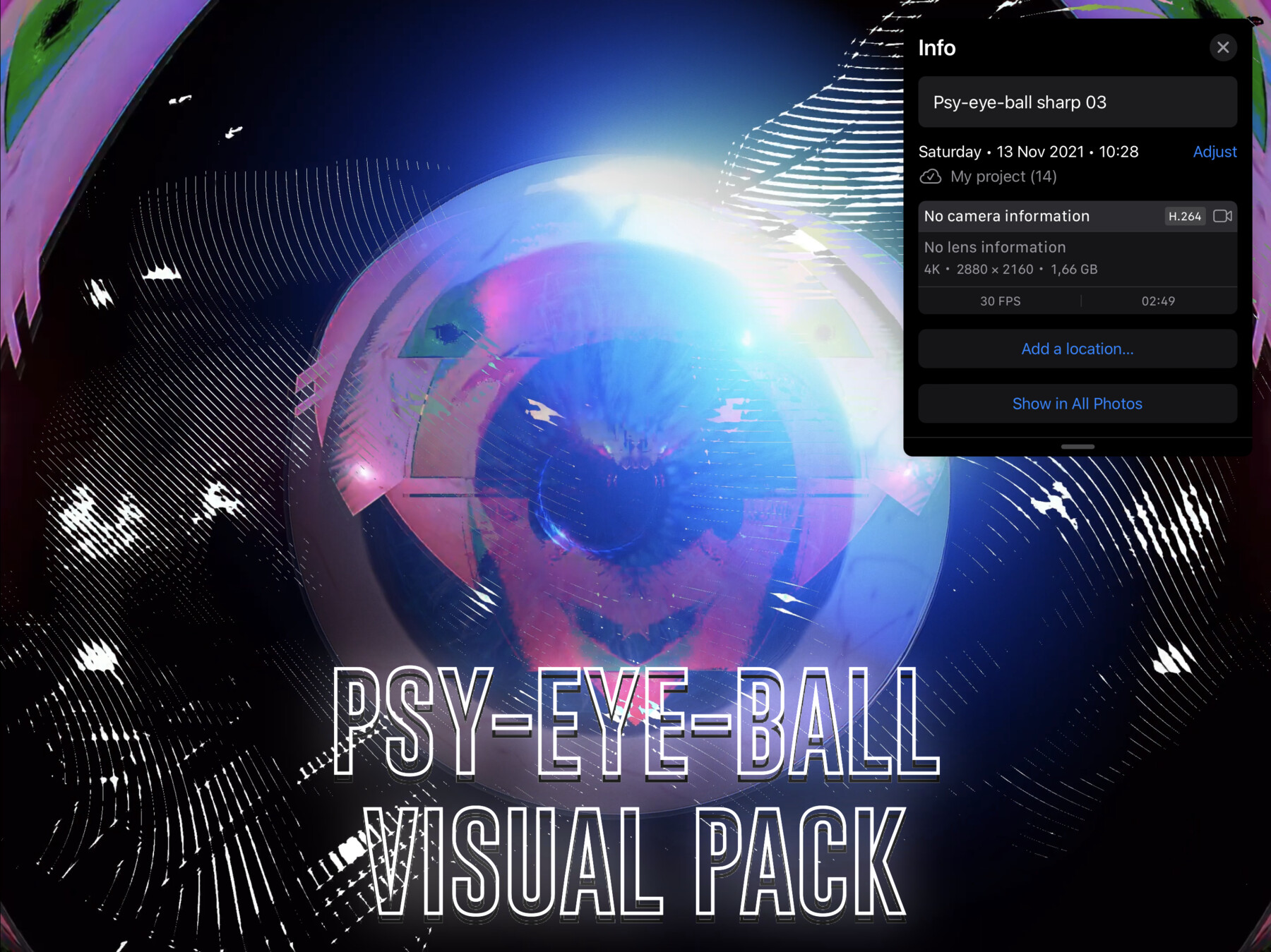 ArtStation - Pack of Visuals - Psy-eye-ball -3- Clips | Resources