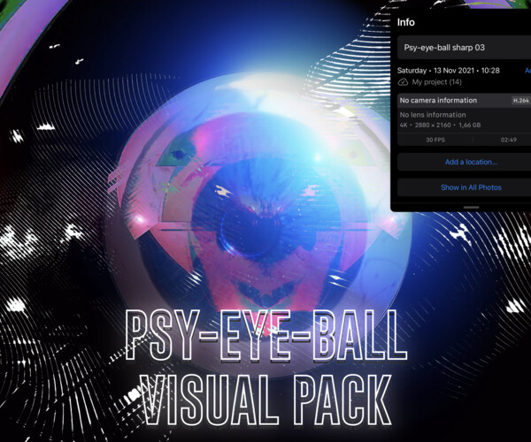ArtStation - Pack of Visuals - Psy-eye-ball -3- Clips | Resources