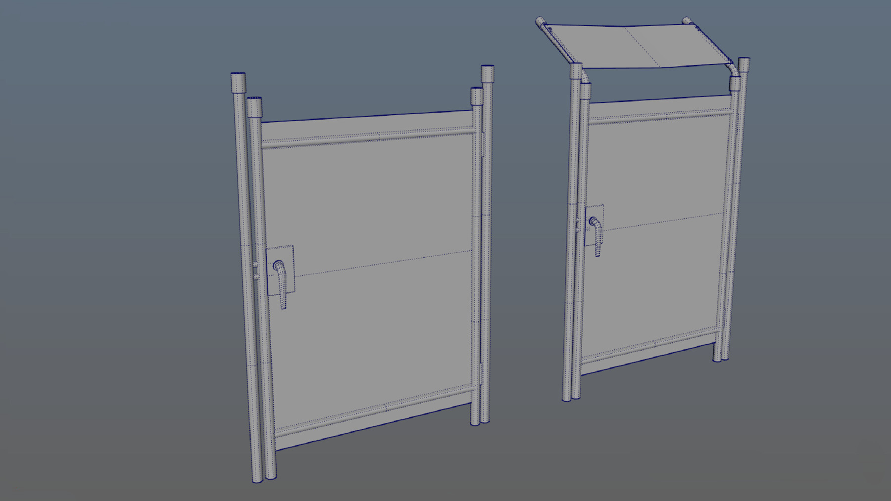 ArtStation - metal mesh gates Low-poly 3D model | Resources