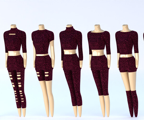 ArtStation - Outfit Pack of 7 - Clothing Series 2.8 - .blend file ...