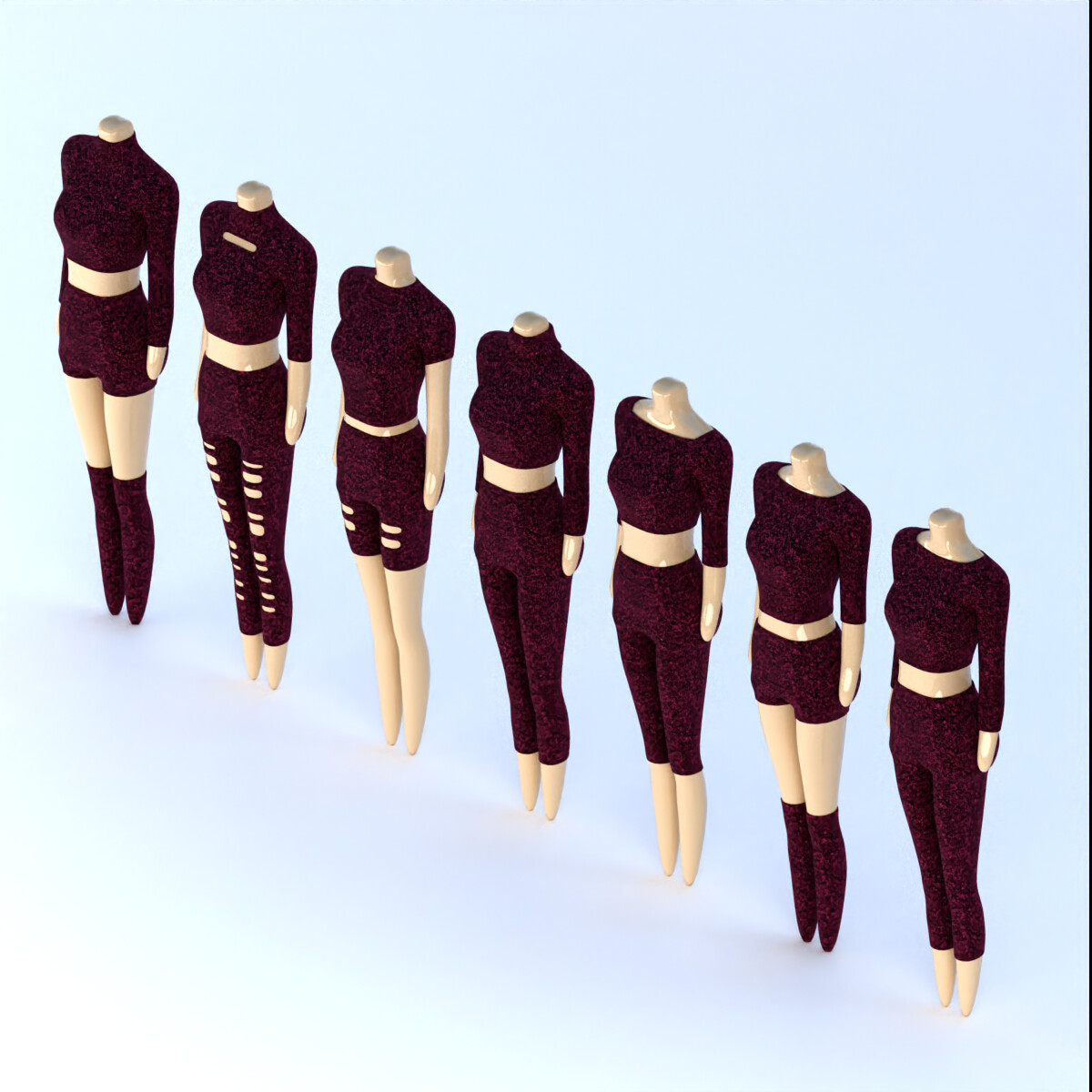 ArtStation - Outfit Pack of 7 - Clothing Series 2.8 - .blend file ...