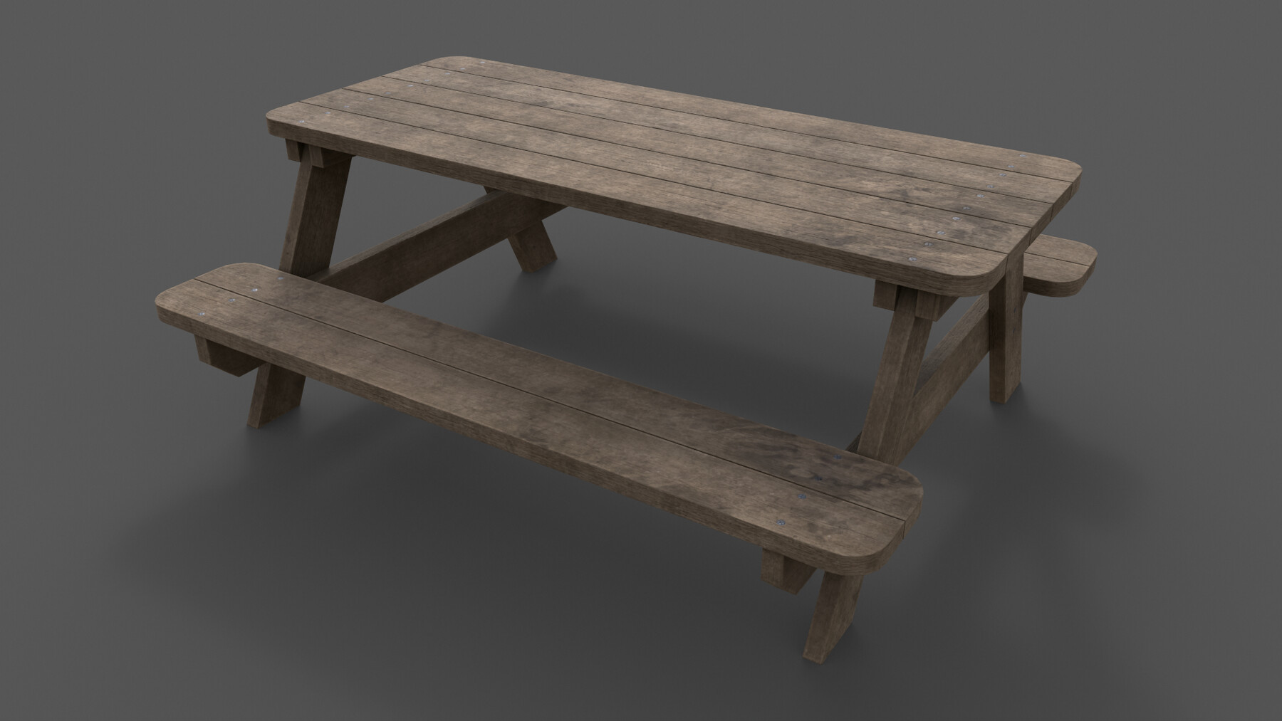 ArtStation - PBR Picnic Table Park Bench | Game Assets