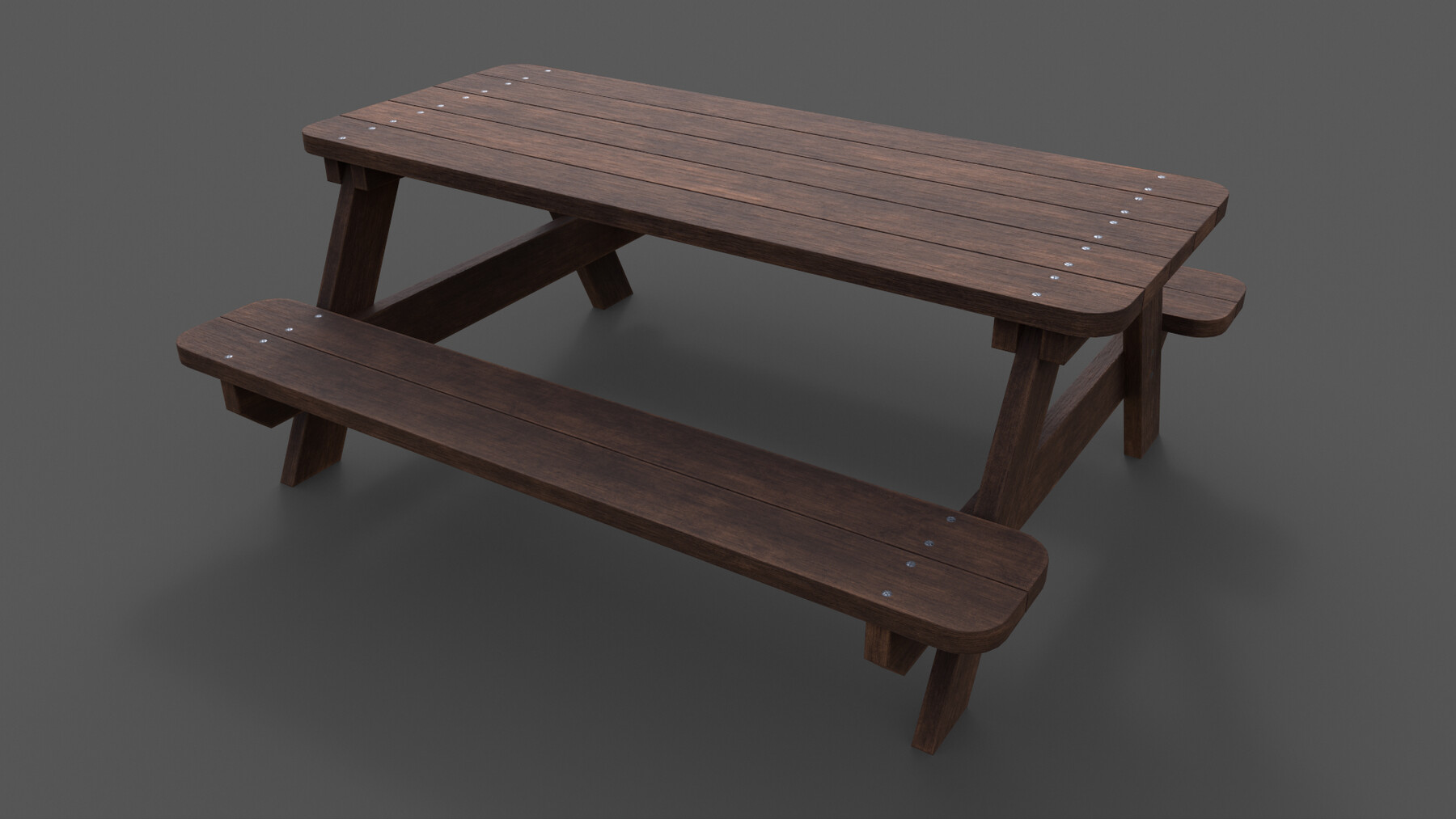 ArtStation - PBR Picnic Table Park Bench | Game Assets