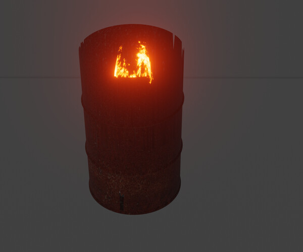 ArtStation - Burning barrel) | Game Assets