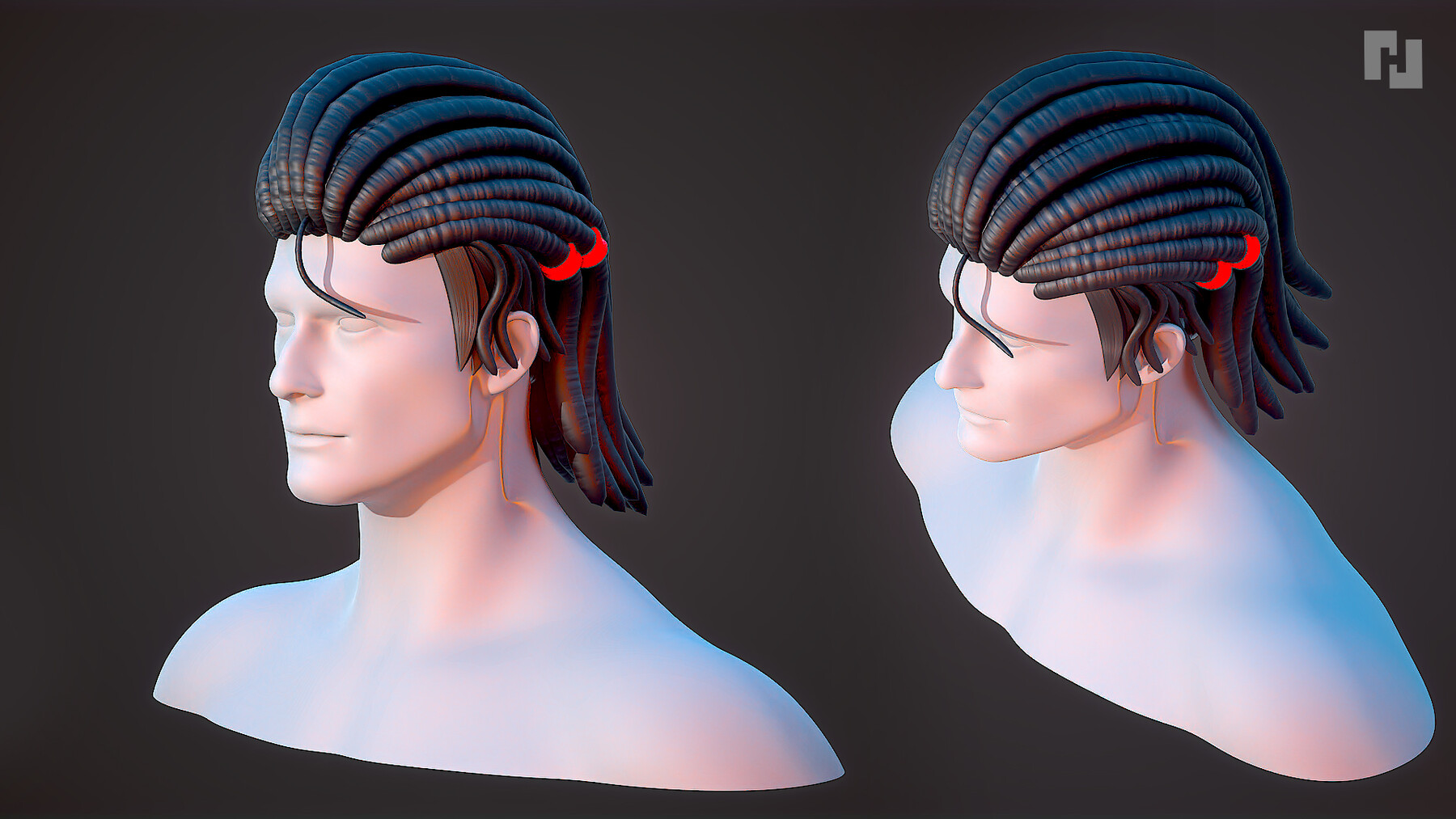ArtStation - Male hair pack | Game Assets