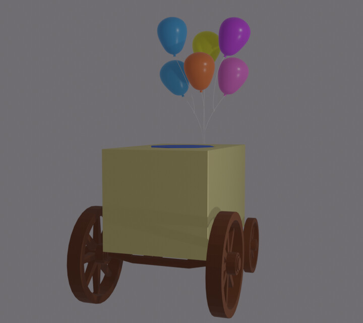 ArtStation - 3D Baloon Cart | Game Assets