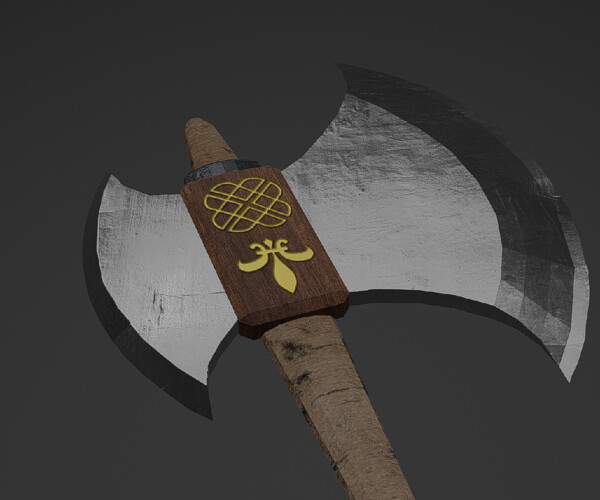 ArtStation - Low Poly Axe 2K Texture - GameReady LongAxe | Game Assets