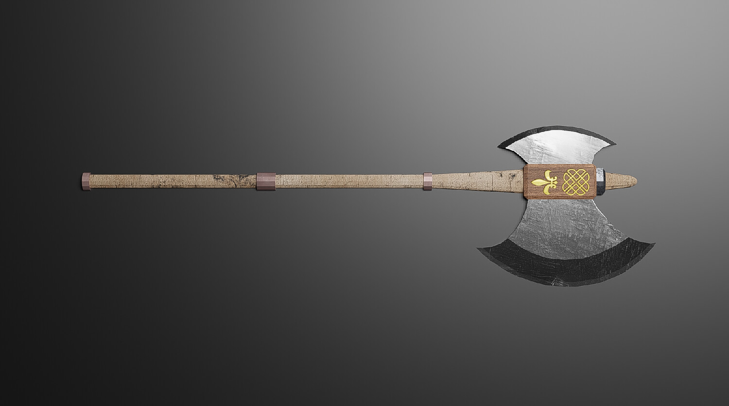 ArtStation - Low Poly Axe 2K Texture - GameReady LongAxe | Game Assets