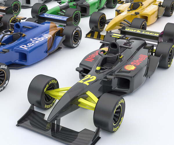ArtStation - formula car collection 3D model | Game Assets