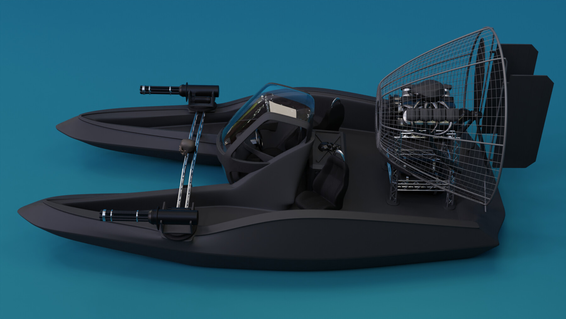 ArtStation - Futuristic Military Airboat | Resources