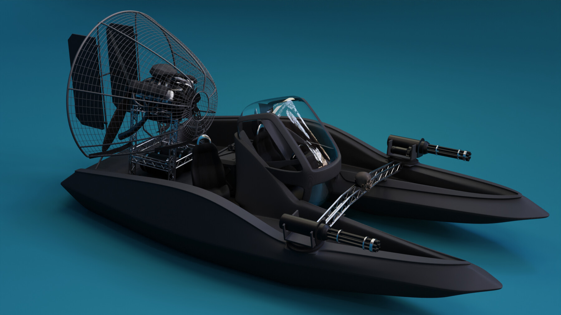 ArtStation - Futuristic Military Airboat | Resources