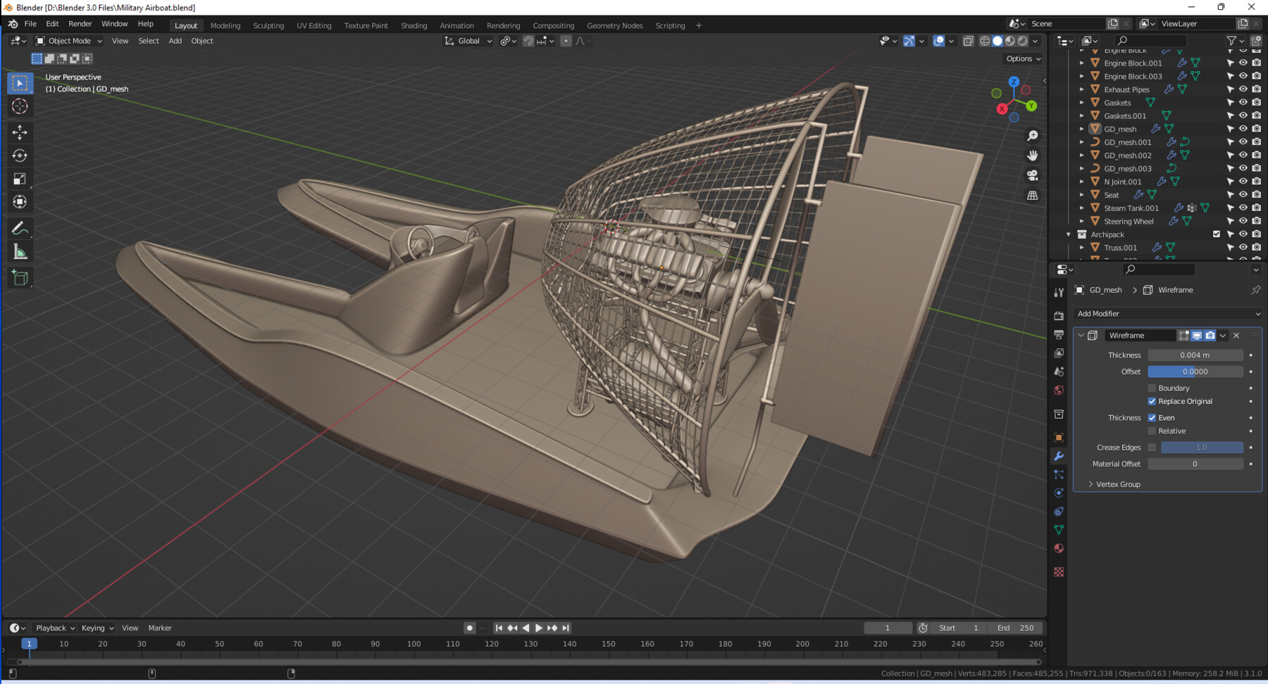 ArtStation - Futuristic Military Airboat | Resources