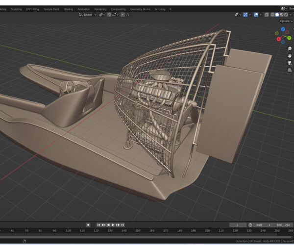 ArtStation - Futuristic Military Airboat | Resources