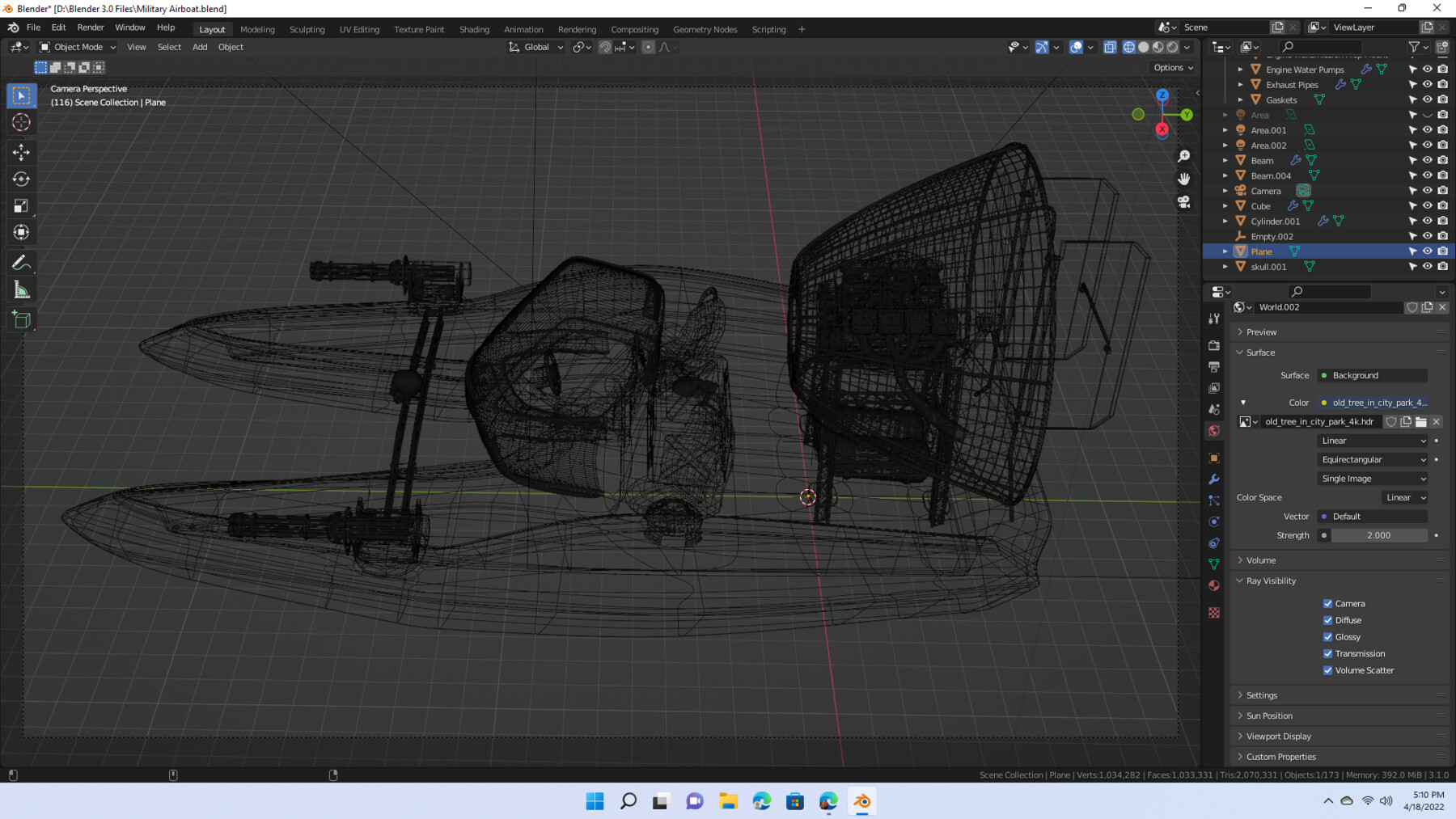 ArtStation - Futuristic Military Airboat | Resources