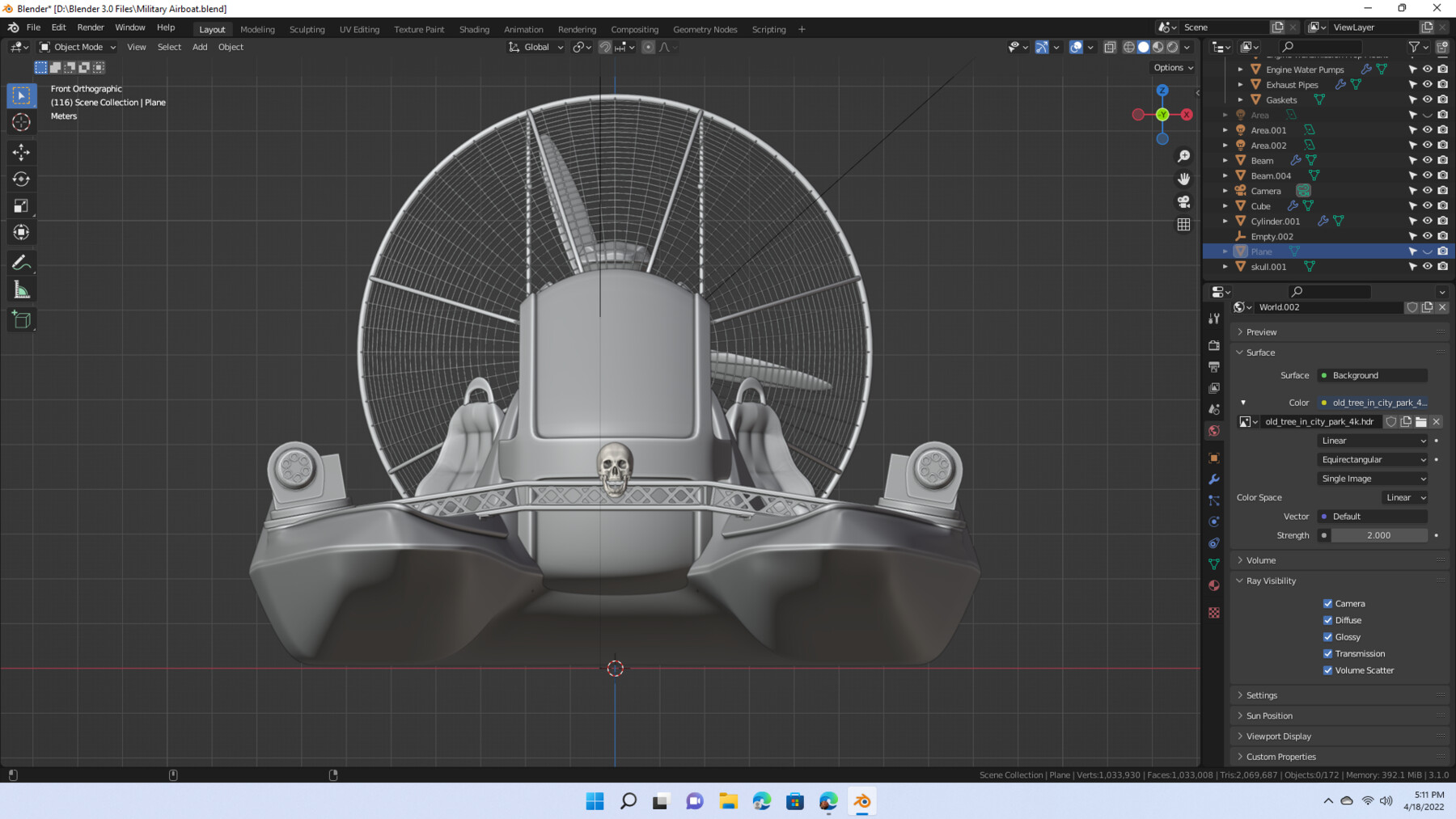 ArtStation - Futuristic Military Airboat | Resources