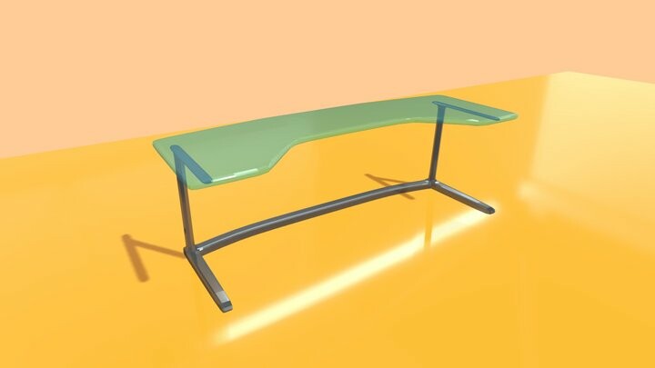 ArtStation - Glass Computer Desk | Game Assets