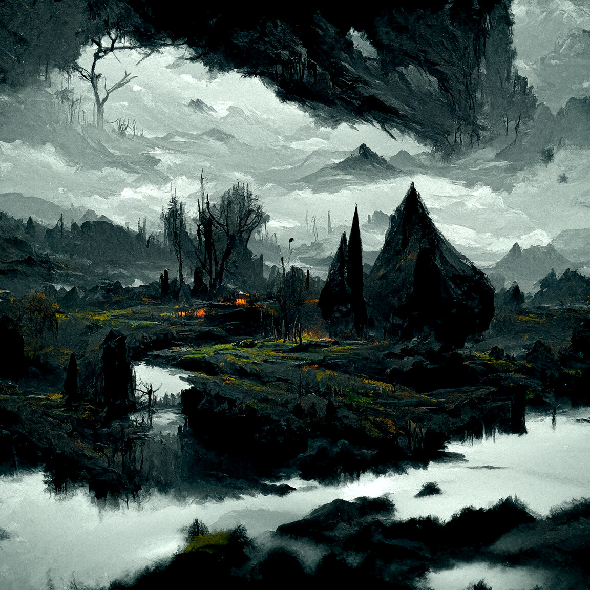 ArtStation - A dark mysterious land | Artworks