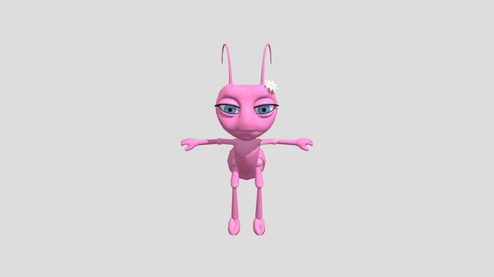 ArtStation - Cute Stylized Pink Blue Purple Ant Fully Rigged | Game Assets