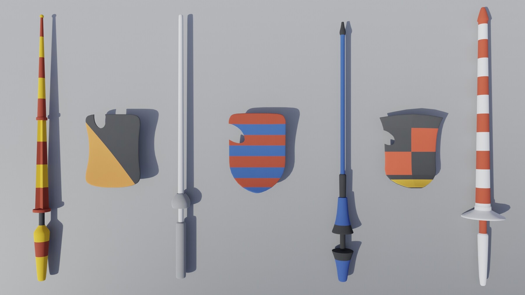 ArtStation - Low-poly Medieval Weapons | Game Assets
