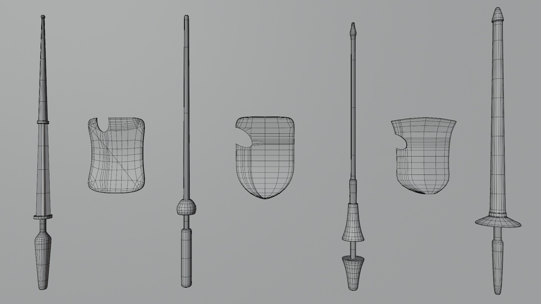 ArtStation - Low-poly Medieval Weapons | Game Assets