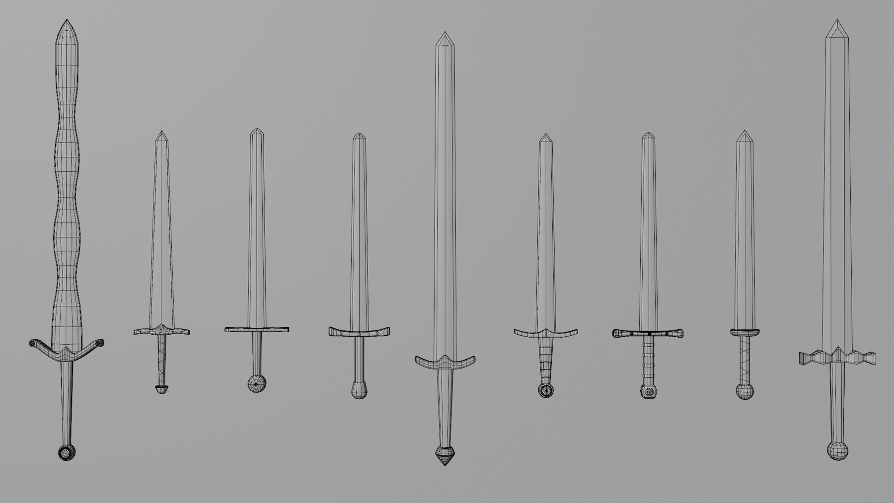 ArtStation - Low-poly Medieval Weapons | Game Assets
