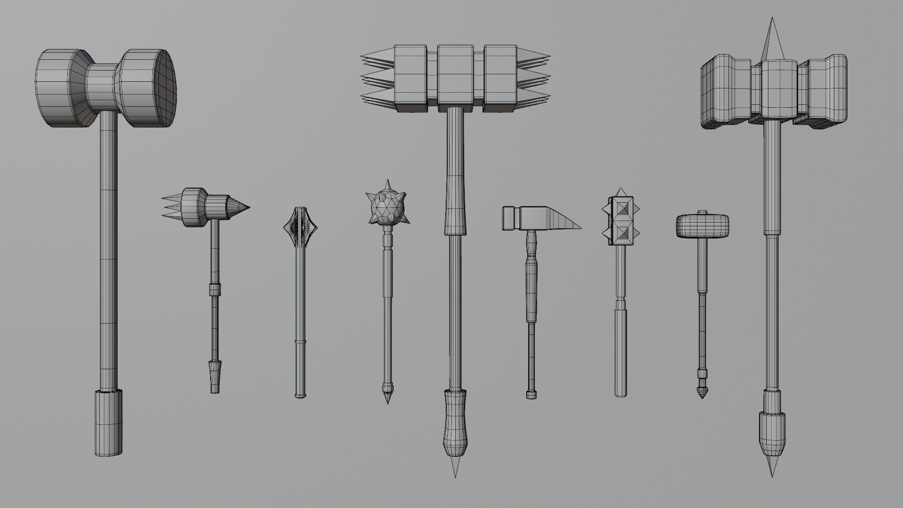 ArtStation - Low-poly Medieval Weapons | Game Assets