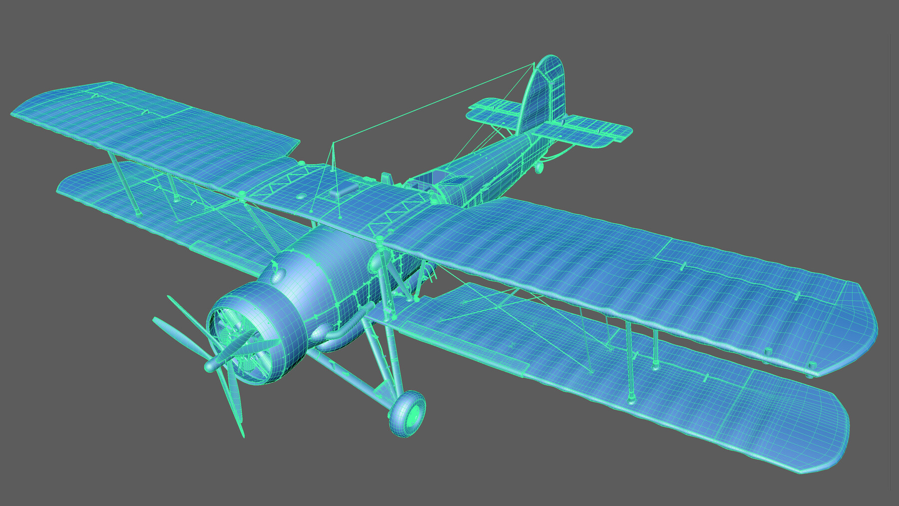 ArtStation - old style double wings airplane | Resources