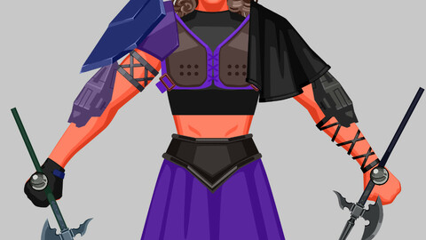 ArtStation - Warrior woman 240 | Game Assets