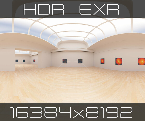 ArtStation - HDRI - Art Museum Gallery Interior 24 - 16384x8192 | Resources