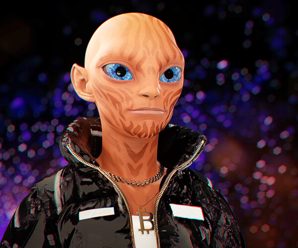 ArtStation - Alien NFT Model with all the source files and textures ...