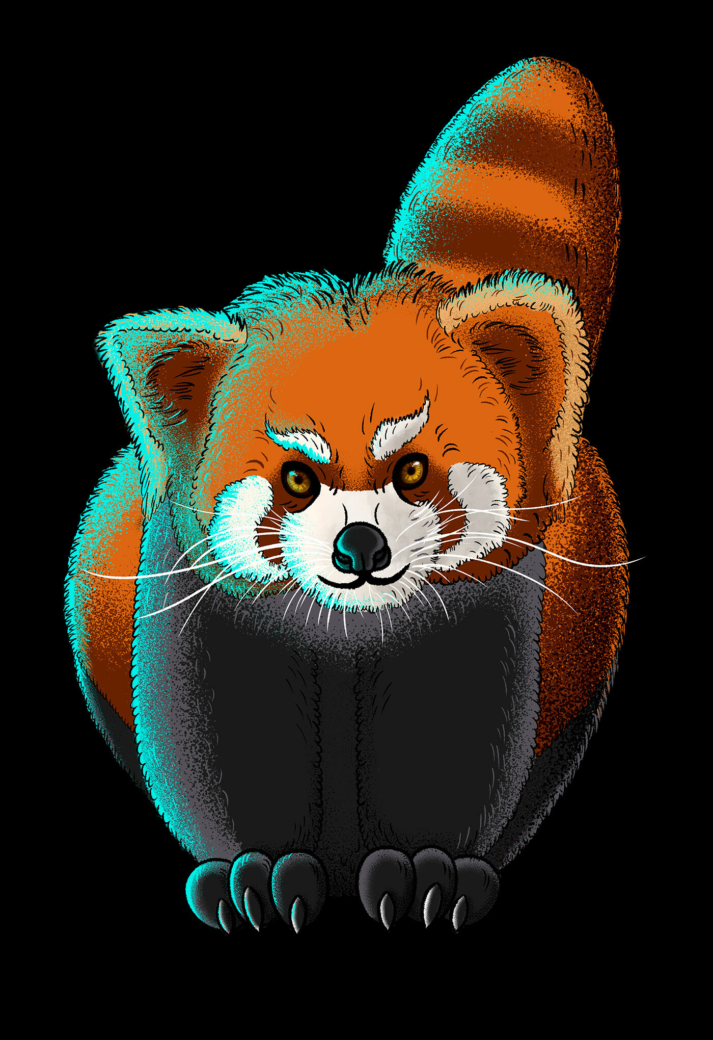 ArtStation - Red panda for t-shirt printing | Artworks