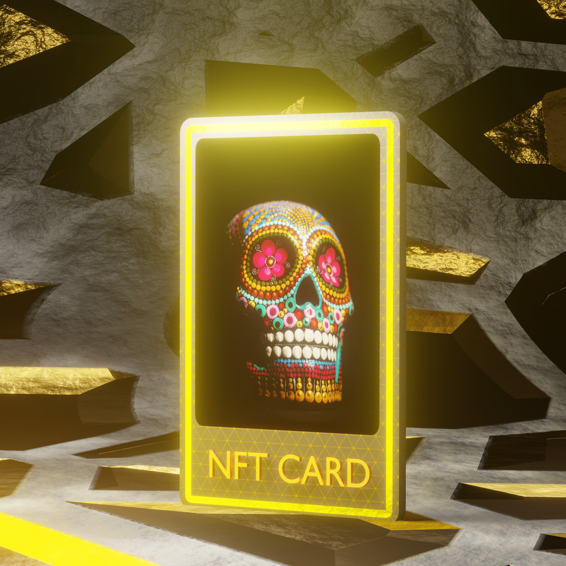 ArtStation - Trading 3D NFT Card EEVEE Rendering Blender Template Card #2 | Resources
