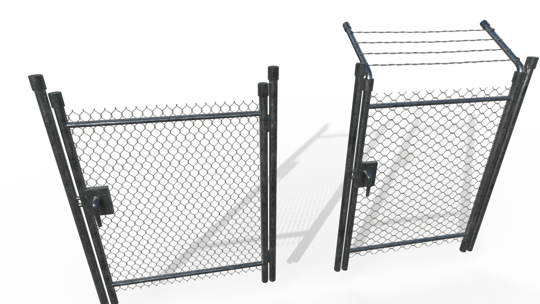 ArtStation - Netting Mesh Fence Kit Low Poly Low-poly 3D model | Resources