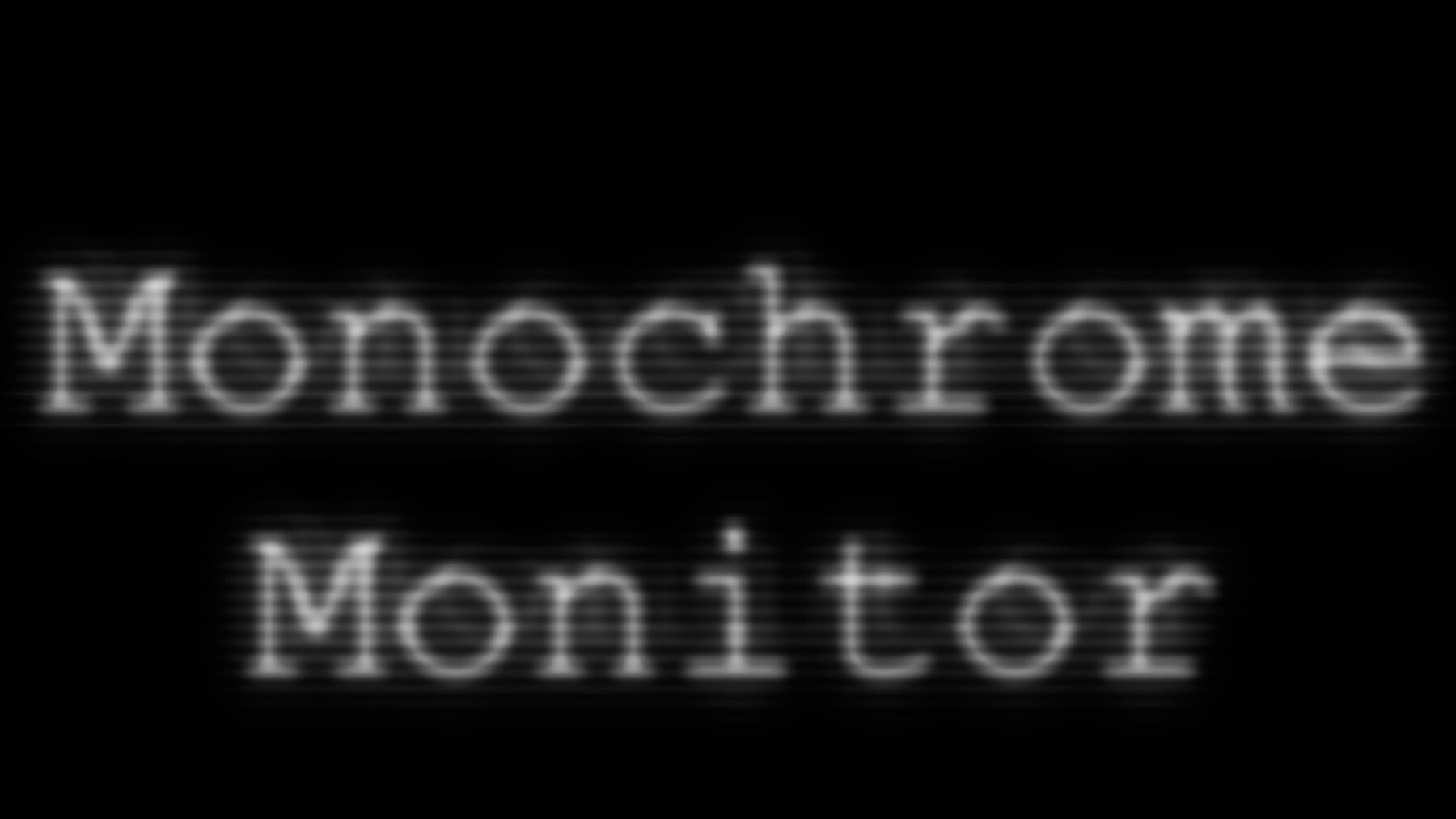 Darren Cox - Monochrome Monitor Filter