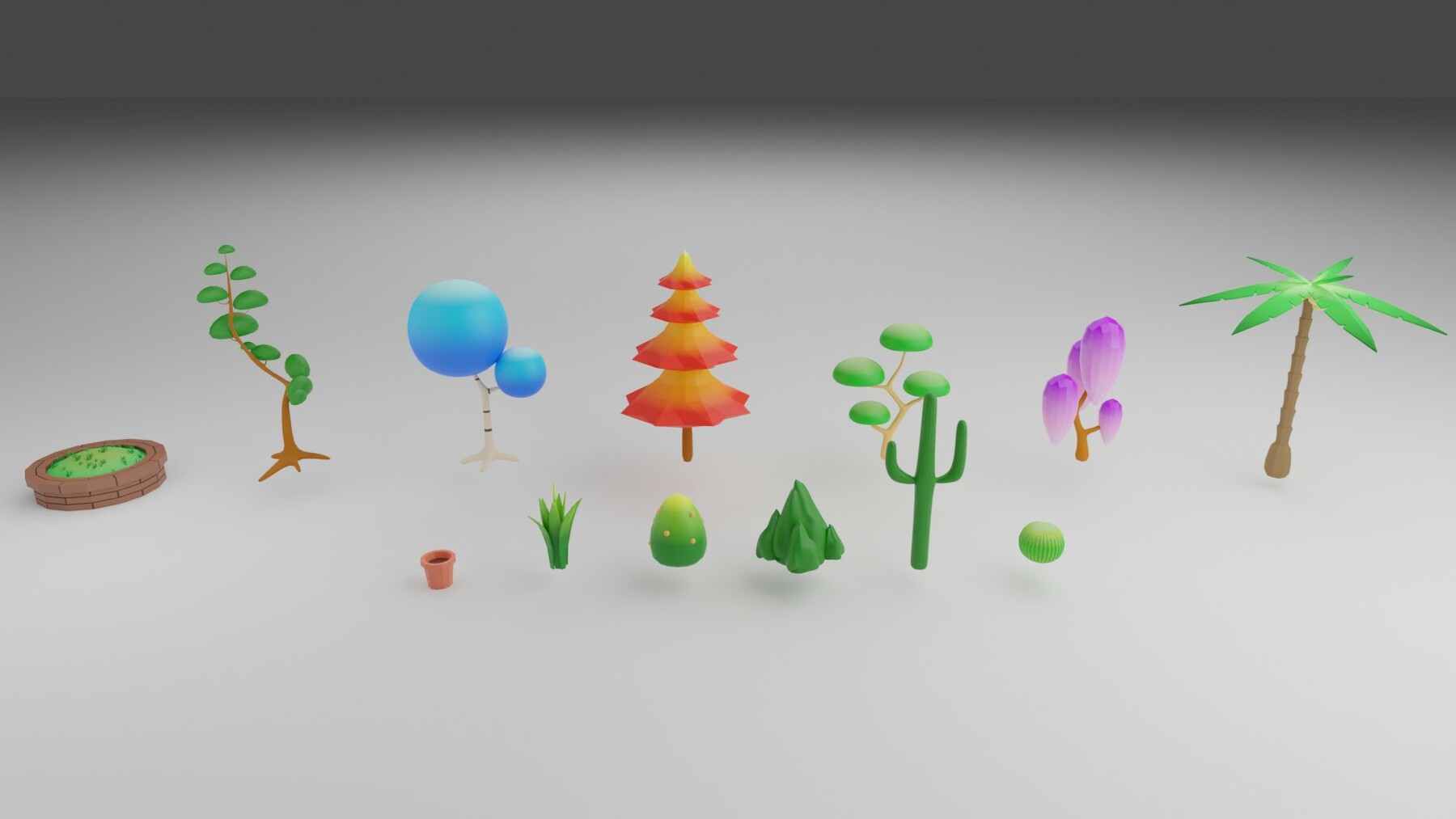 ArtStation - Low Poly Trees and Plants 1.1 | Game Assets