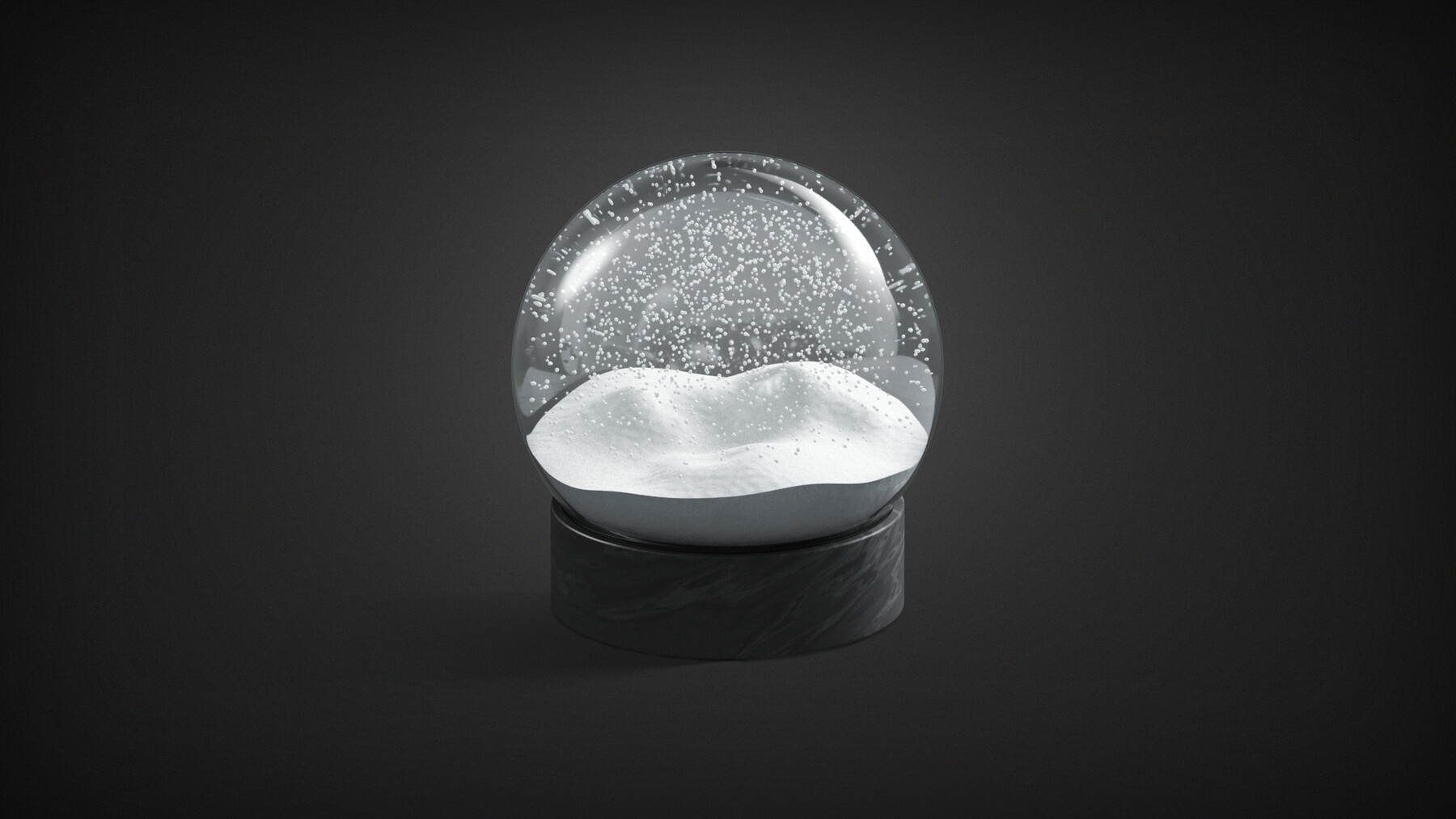 ArtStation - Snowglobe with cycled animated snowfall on dark background ...