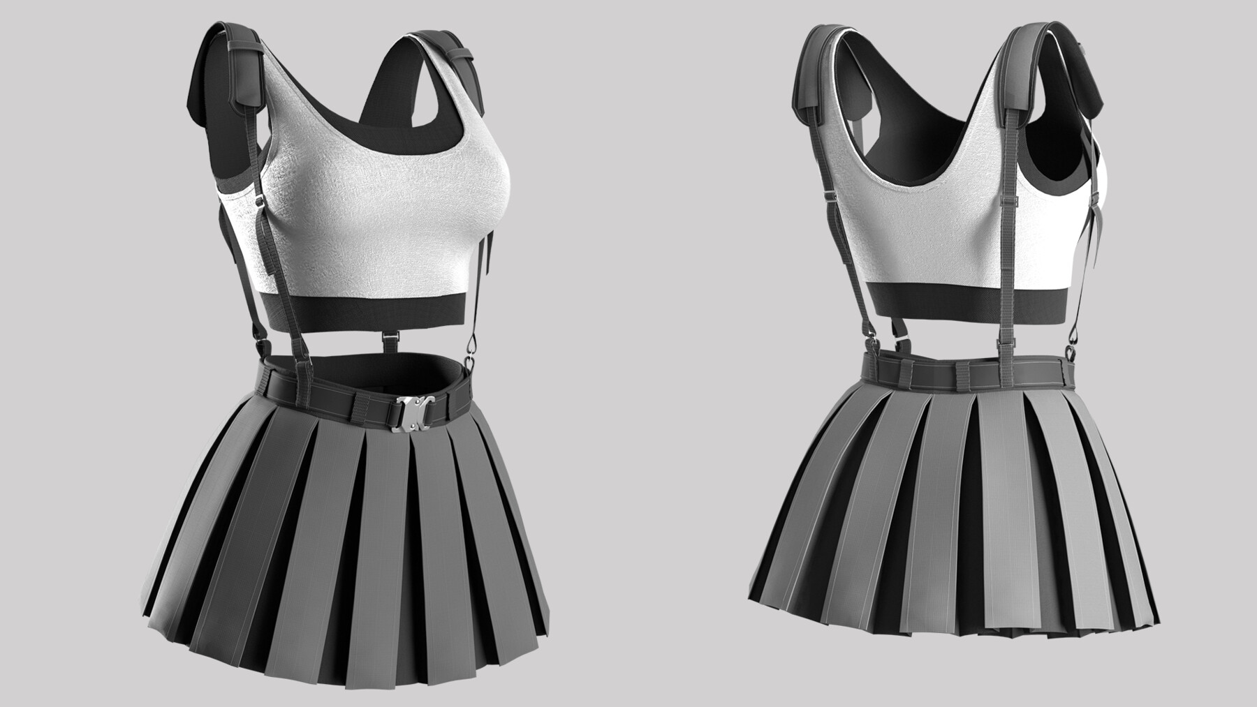 ArtStation - Female Outfit #6 Marvelous Designer Project | +.obj | Game ...