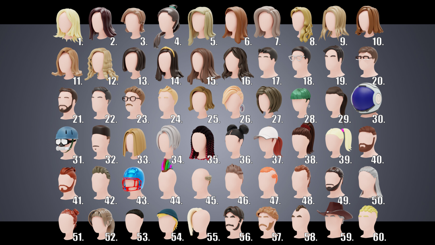 ArtStation - 150 Base Stylized Haircuts | Resources