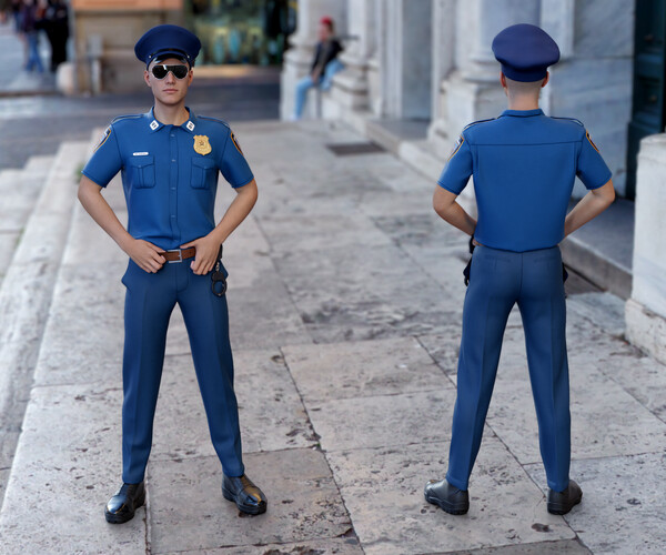 ArtStation - Police Outfit. Daz3D / Clo3D / Blender / Obj / Fbx | Game ...