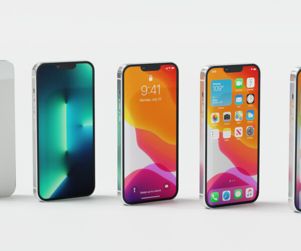 ArtStation - iphone 13 mobile phone All versions high-quality 3D model ...