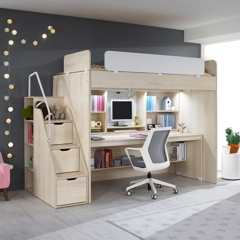 ArtStation - EQ desk type storage stair bunker bed EQBN213 | Resources