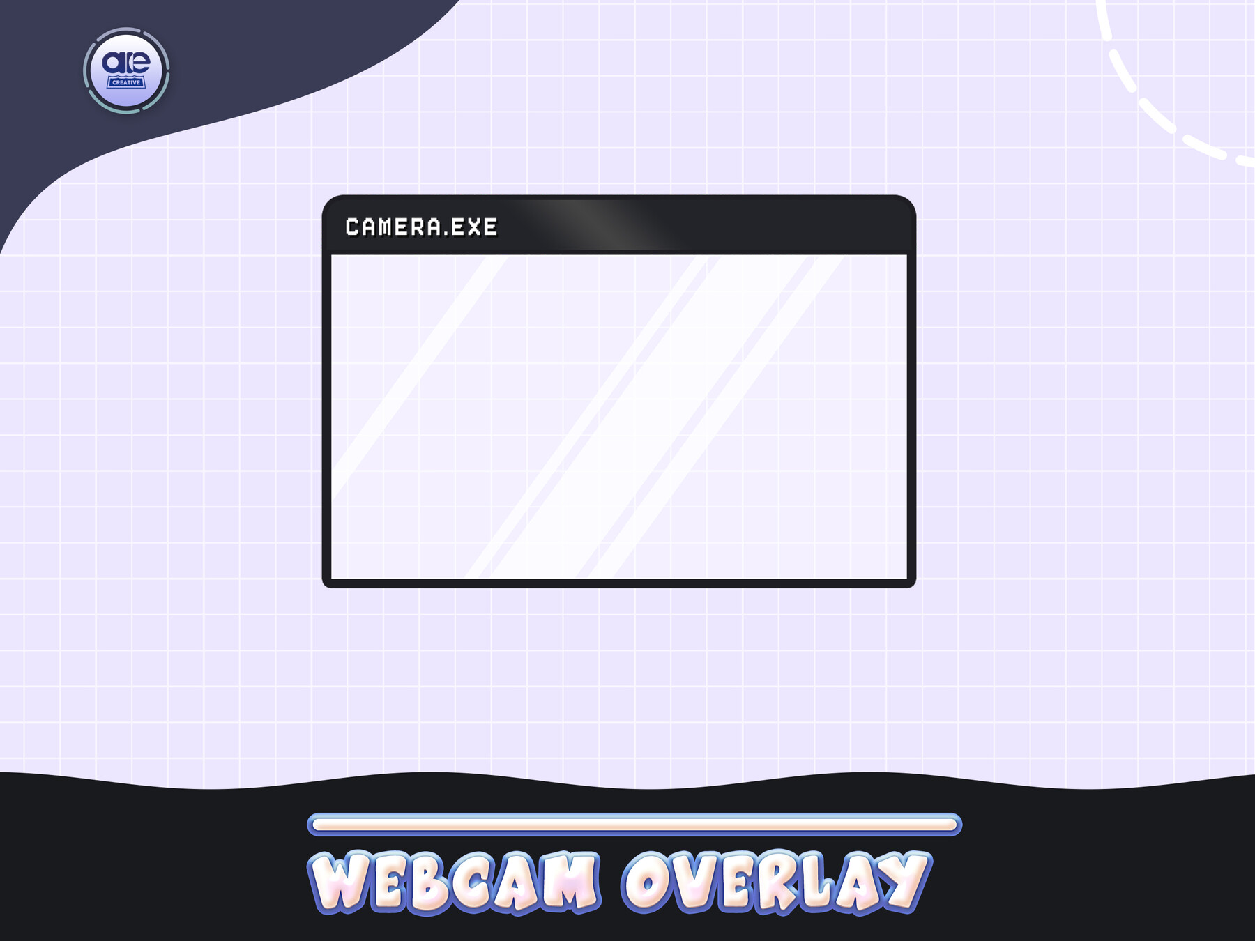 ArtStation - Black and White Twitch Overlay Package, Kawaii Twitch ...