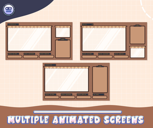 ArtStation - Coffee Animated Stream Package Overlay Café Shop, Clean ...
