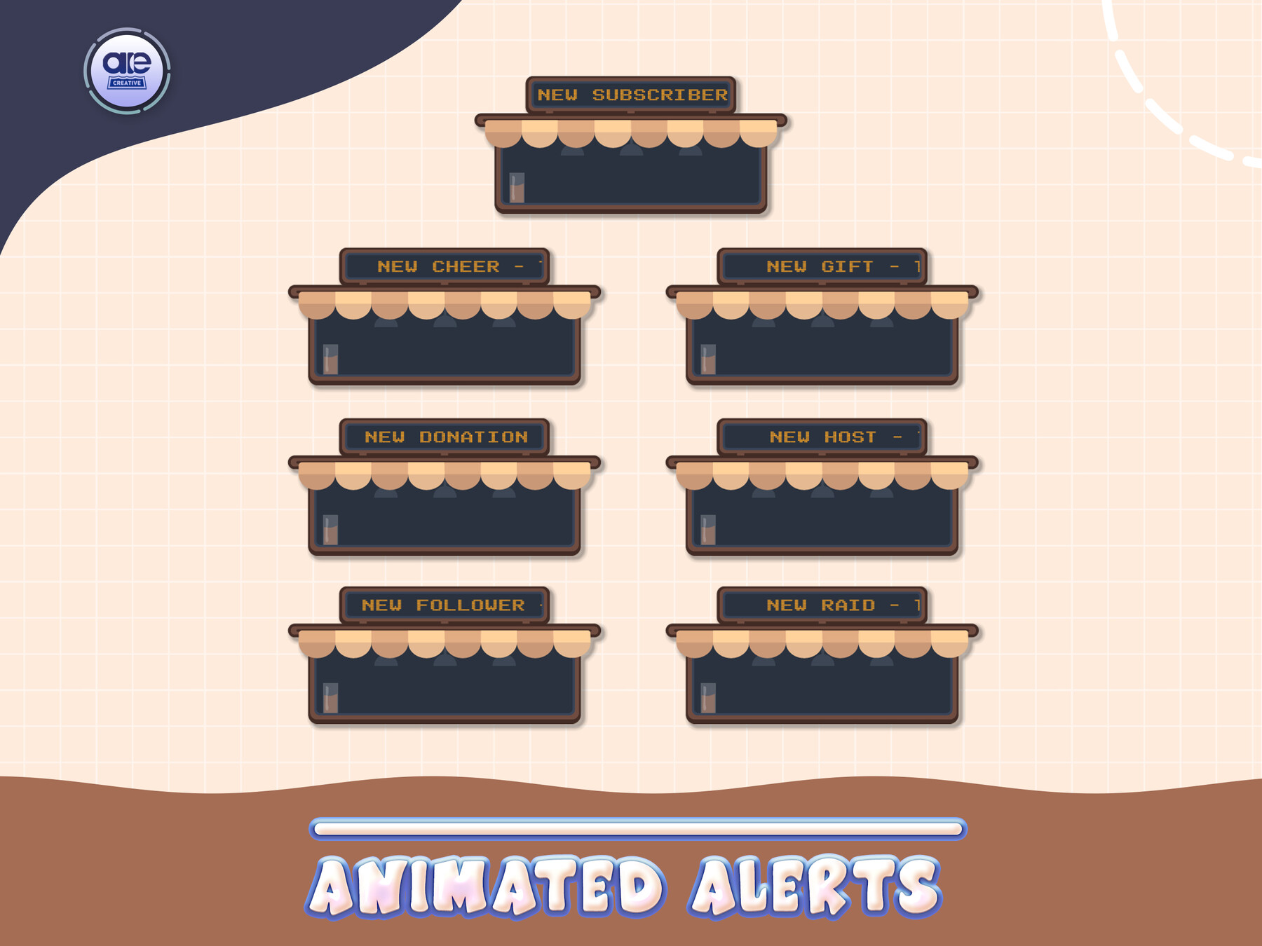 ArtStation - Coffee Animated Stream Package Overlay Café Shop, Clean ...