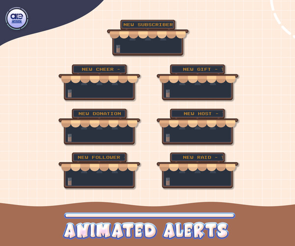 ArtStation - Coffee Animated Stream Package Overlay Café Shop, Clean ...